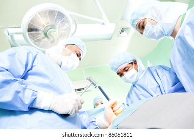 Spinal Surgery Group Surgeons Operating Room Stock Photo (Edit Now ...