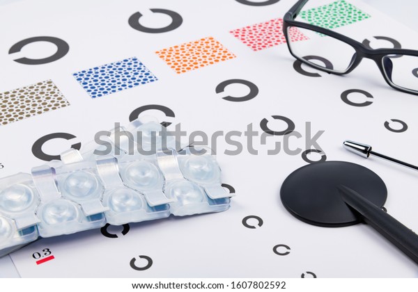 Landolt Ring Eye Test Chart Disposable Stock Photo 1607802592 ...