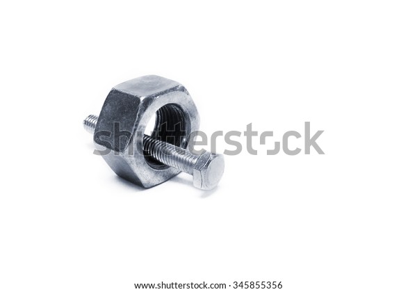 Large Bolt Small Nut On White Stock Photo 345855356 | Shutterstock