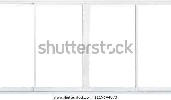 Large Clear Window Frame Isolated On Stock Photo 1119644093 | Shutterstock
