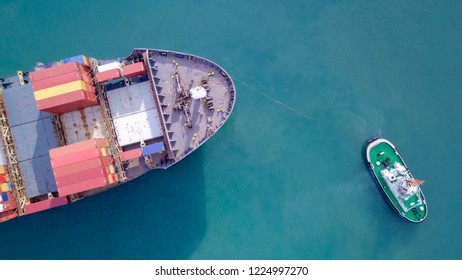 Large Container Ship Pulled Into Port Stock Photo 1224997270 | Shutterstock