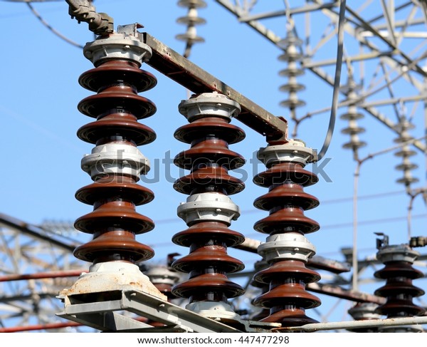 Large Electric Switch Electrical Substation Hydroelectric Stock Photo ...