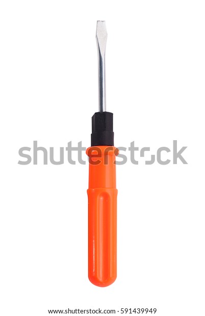 Large Flat Head Screwdriver Orange Handle Stock Photo (Edit Now) 591439949