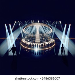 Top View Television Game Show Scenario AI-generated image 2521436915 ...