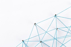 Map connected by pushpins featuring africa, business, and city, a ...