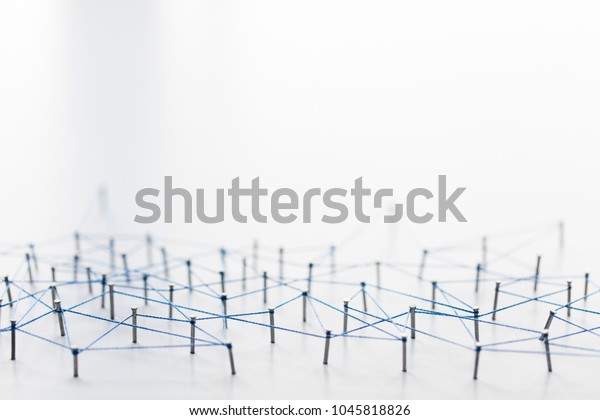 Large Grid Pins Connected String Communication Stock Photo (Edit Now ...