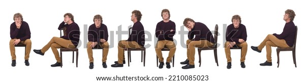 Large Group Same Man Various Poses Stock Photo 2210085023 | Shutterstock