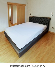 Empty Bed White Sheet Inside Modern Stock Photo 302781251 | Shutterstock
