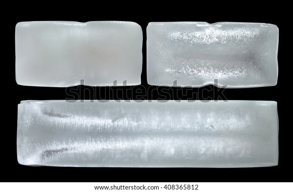 Large Rectangle Ice Blocks Isolated On Stock Photo (Edit Now) 408365812