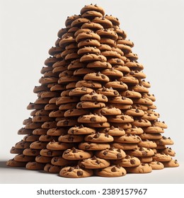 Large Stack Thousands Chocolate Chip Cookies AI-generated image ...