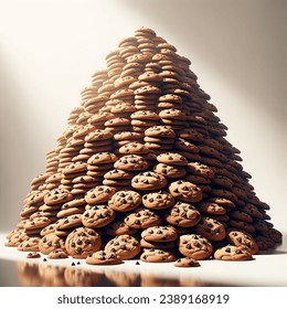 Large Stack Thousands Chocolate Chip Cookies AI-generated image ...