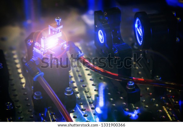 Laser Beam Passes Through Laser System Stock Photo 1331900366 ...