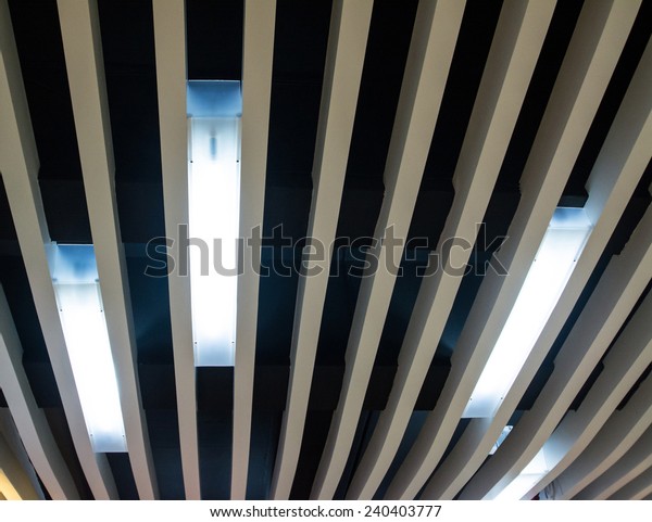 Lath Ceiling Down Light Foto de stock 240403777 | Shutterstock