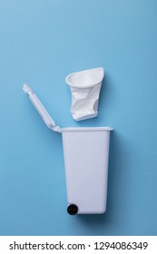 Lay Flat Trash Bin Plastic Cup Stock Photo 1294086349 | Shutterstock