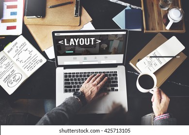 Layout Editing Page Responsive Design Concept Stock Photo 425713105 ...