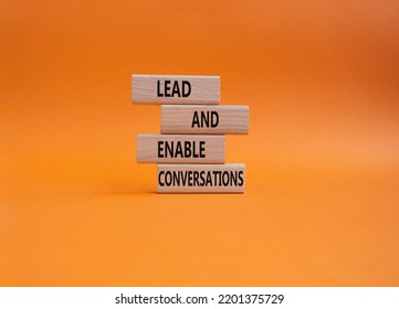 Lead Enable Conversations Symbol Concept Words Stock Photo 2201375729 ...