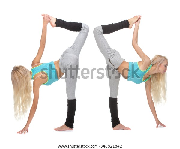 Lean Forward Front Back View Caucasian Stock Photo 346821842 | Shutterstock