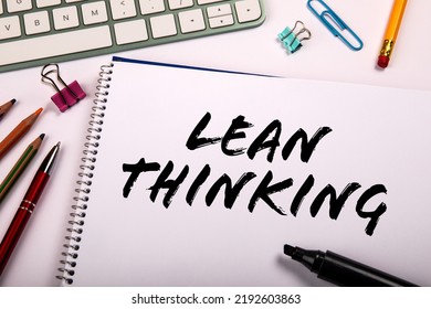 Lean Thinking Note Paper Text Computer Stock Photo 2192603863 ...