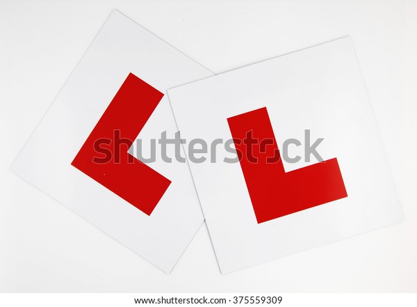 Learner Plates On White Background Stock Photo 375559309 | Shutterstock