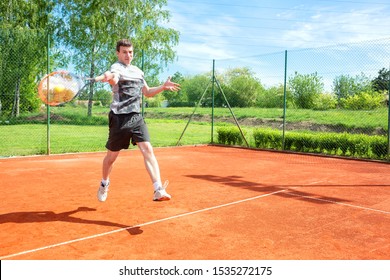 Learning Basic Tennis Forehand Shot Thus Stock Photo 1535272175 ...