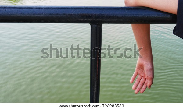 Left Arm Hanging Down Bridge River Stock Photo 796983589 | Shutterstock
