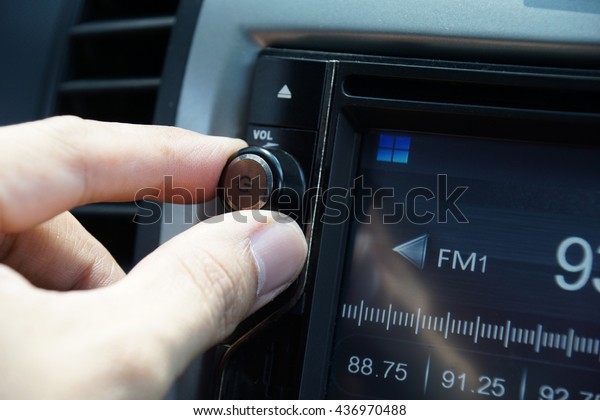 Left Hand Adjusting Volume Control Knob Stock Photo (Edit Now) 436970488