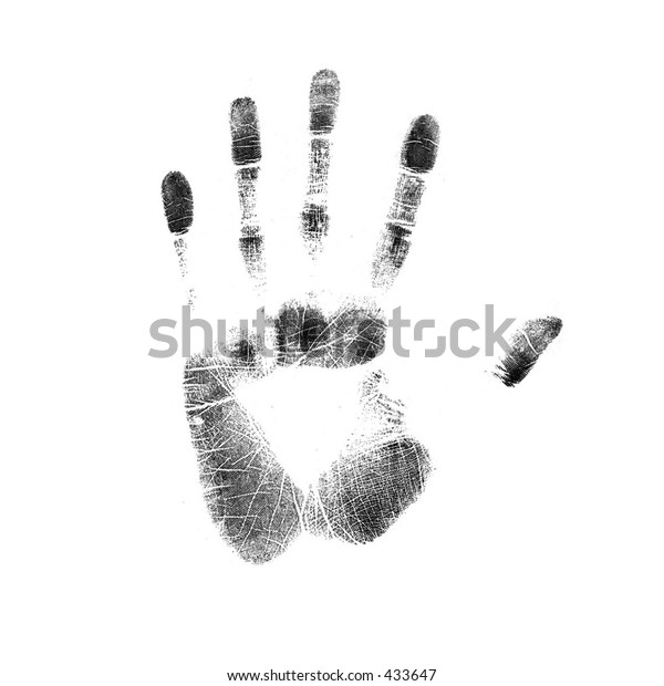 Left Hand Print Stock Photo (Edit Now) 433647