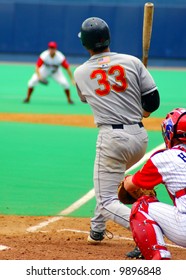 Lefthanded Batter Swinging Stock Photo 9896848 | Shutterstock