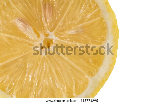 Lemon Slice Cross Section View Closeup Stock Photo 1157782951 ...