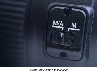 Lens Autofocus Button Camera Lens Close Stock Photo 646090309 ...