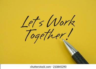 1,271 Lets work together Images, Stock Photos & Vectors | Shutterstock