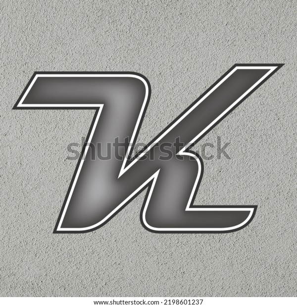 Letter Mark K Having Texture Background Stock Photo 2198601237 ...