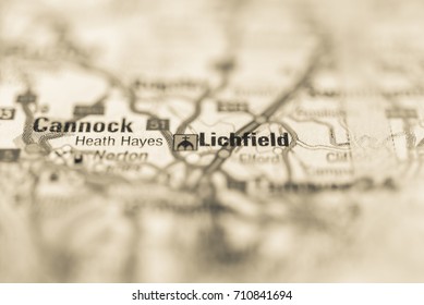 Lichfield On Map Stock Photo 710841694 | Shutterstock