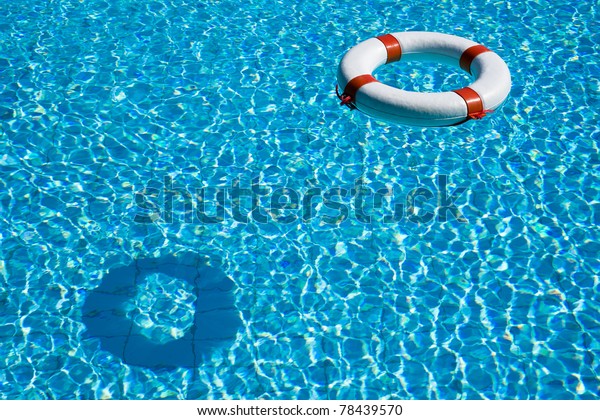 Life Preserver Floating Clear Pool Water Stock Photo (Edit Now) 78439570