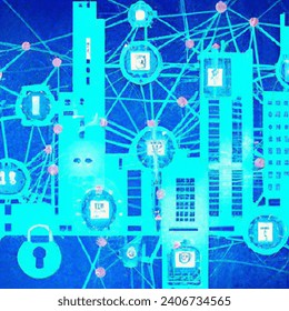 Program Governance Depicted Network Interconnected Digital AI-generated ...