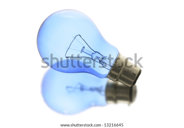 Light Bulb Reflection On White Background Stock Photo 13216645 ...