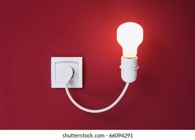 Dangerous High Voltage Dual Electrical Socket Stock Vector (Royalty ...