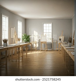 Light Gray Drawing Classroom AI-generated image 2521757825 | Shutterstock