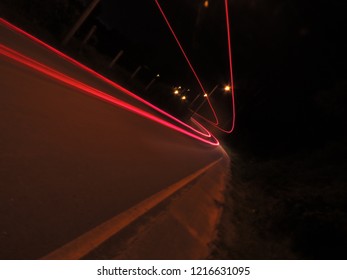 Light Lines On Road Stock Photo 1216631095 | Shutterstock