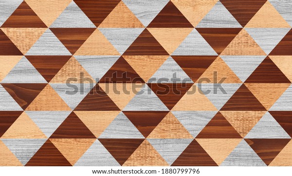 Light Parquet Floor Triangle Pattern Wood Stock Photo 1880799796 ...