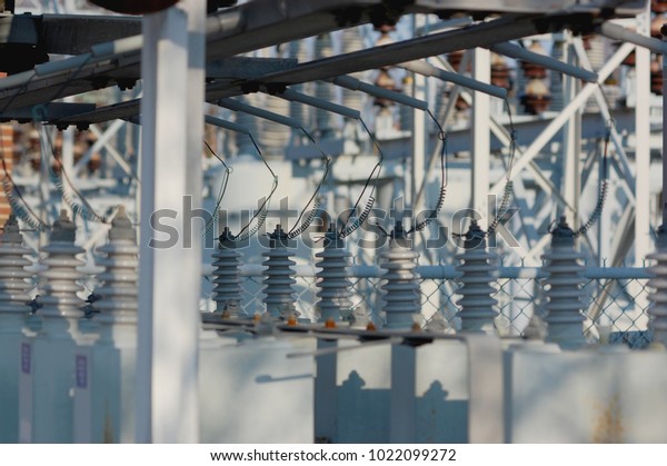 Light Shadows Electrical Distribution High Voltage Stock Photo (Edit ...