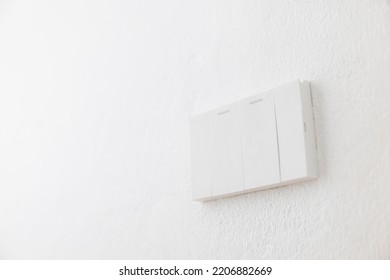Light Switch Closeup White Plastic Mechanical Stock Photo 2206882669 ...