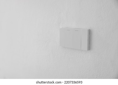 Light Switch Closeup White Plastic Mechanical Stock Photo 2207336593 ...