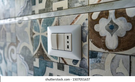 Light Switch On Colored Tiles Stock Photo 1507051637 | Shutterstock