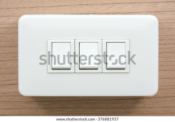 Light Switch On Switchboard Stock Photo 376881937 | Shutterstock