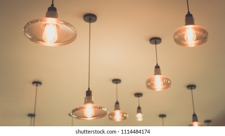 Lightbulbs On Ceiling Stock Photo 1114484174 | Shutterstock