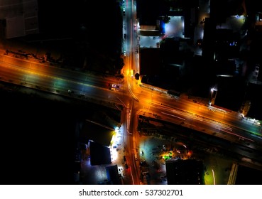 Lighting On Intersection Night Stock Photo 537302701 | Shutterstock