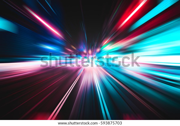 Lighting Speed Effect Background Stock Photo (Edit Now) 593875703