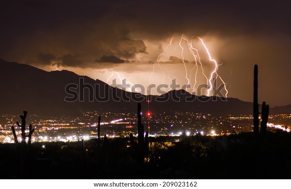 Lightning Power Lines Stock Photo 209023162 | Shutterstock