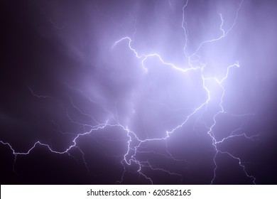 Lightning Thunder Cloud Dark Cloudy Sky Stock Photo (Edit Now) 1692939271
